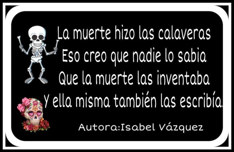 Calaverita la muerte escritora | Calaveras Literarias